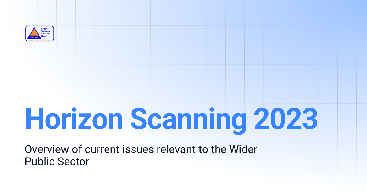 Horizon Scanning 2023 | Policy & Guidance